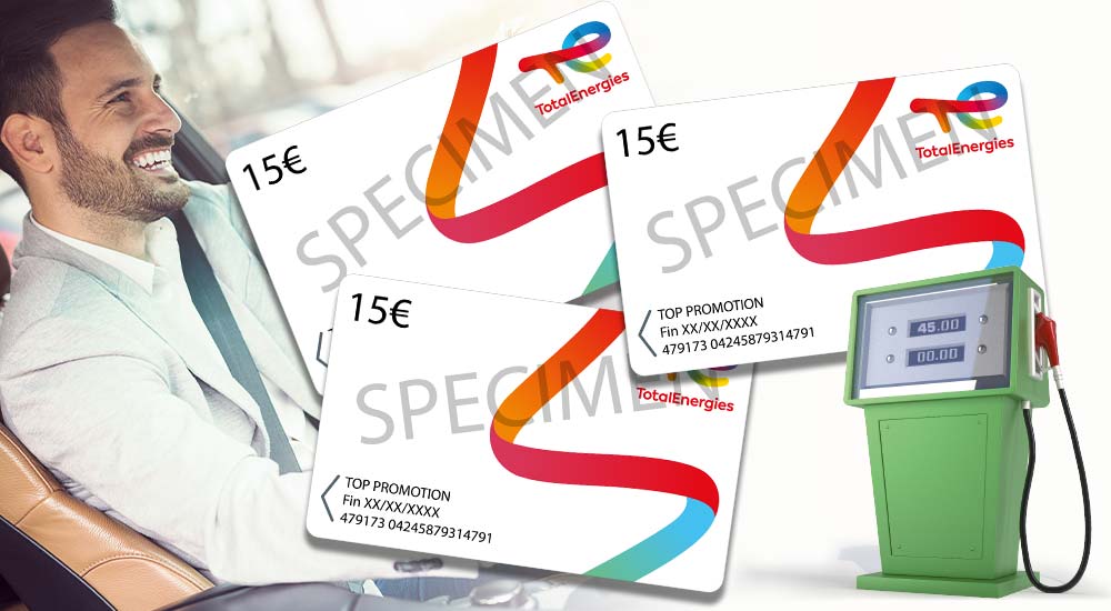 Vos gift cards TOTAL ENERGIE